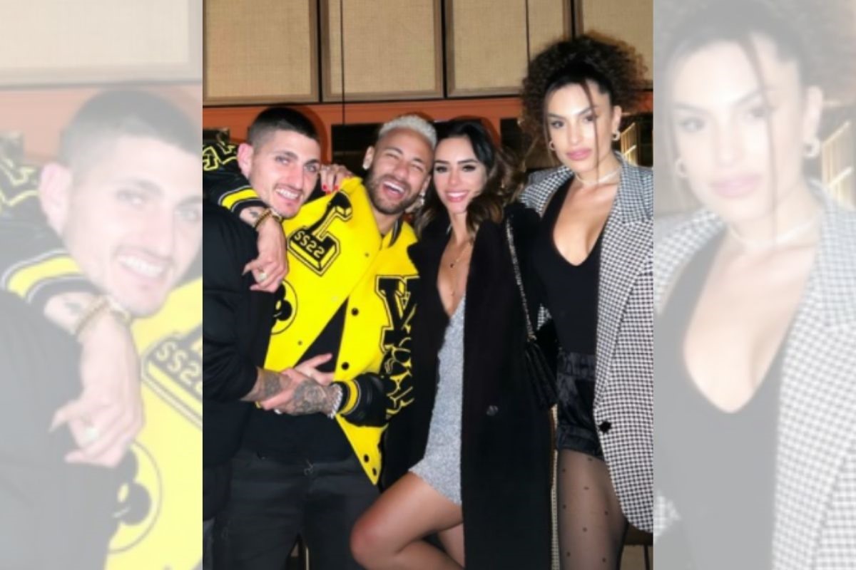 Em rolê de casal, Neymar e Bruna Biancardi jantam com Verrati e esposa