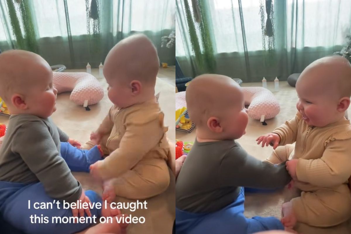 Vídeo mostra gêmeos se reconhecendo pela primeira vez e viraliza