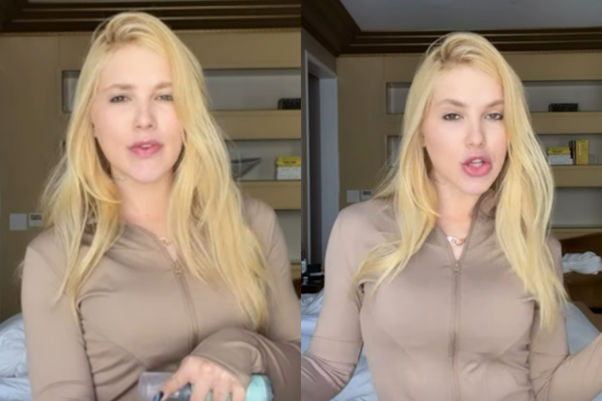 Virginia canta sobre flores após ganhar buquê de Vini Jr